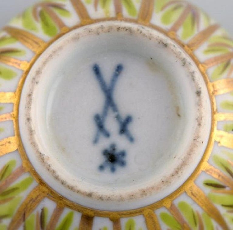 Two Antique Meissen Miniature Cups / Bowls in Hand Painted Porcelain ...