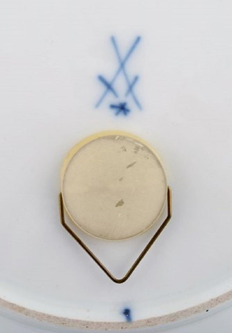 Two Antique Meissen Plates in Pierced Porcelain with Hand Painted ...