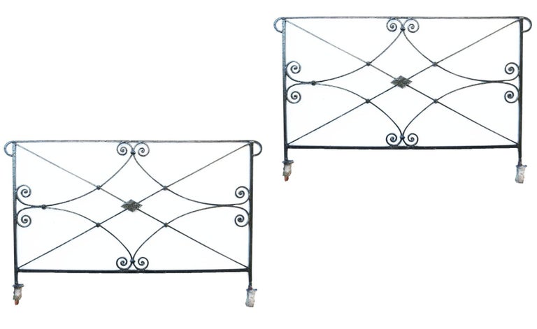 Two Antique Wrought Iron Railings For Sale at 1stDibs