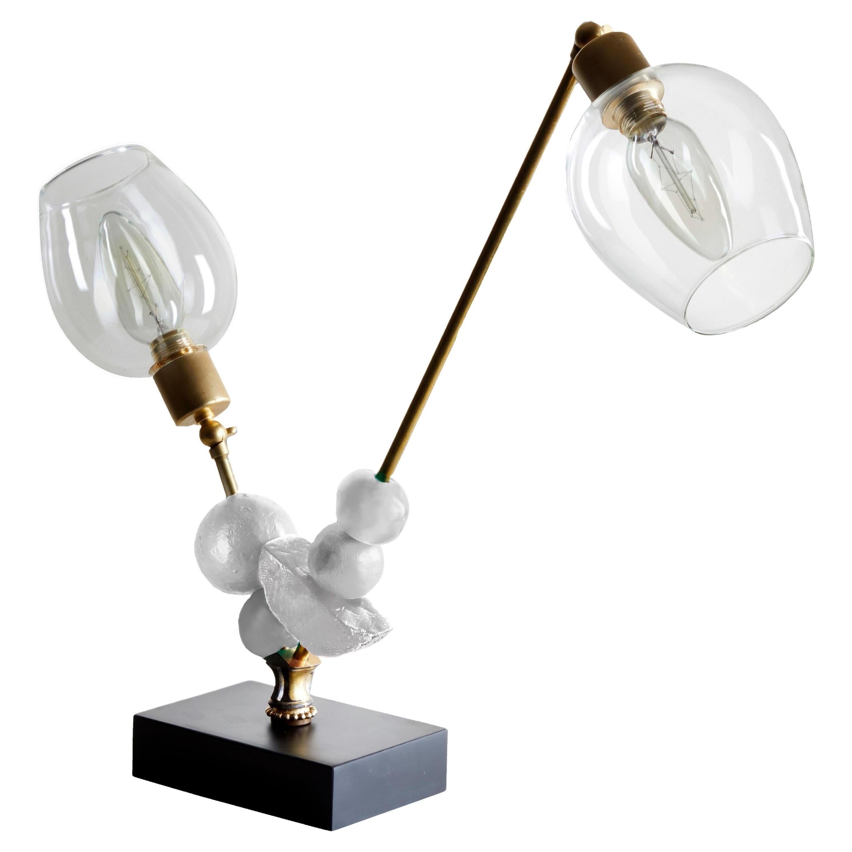 Great Looking 2-Arm Brass Table Lamp by Baldwin at 1stDibs
