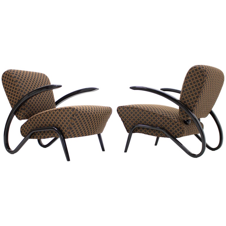 Two Armchairs H-275 by Jindrich Halabala, 1930s at 1stDibs