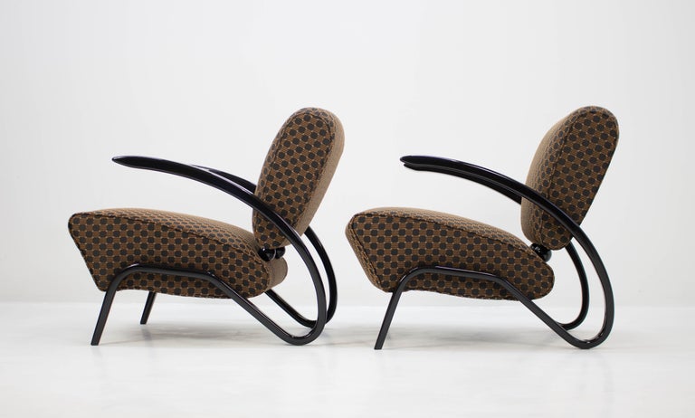 Two Armchairs H-275 by Jindrich Halabala, 1930s at 1stDibs