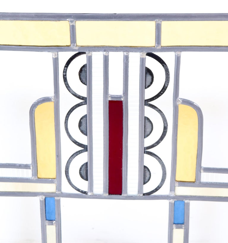 Two Art Deco Amsterdamse School Stained Glass Windows, 1920s at 1stDibs