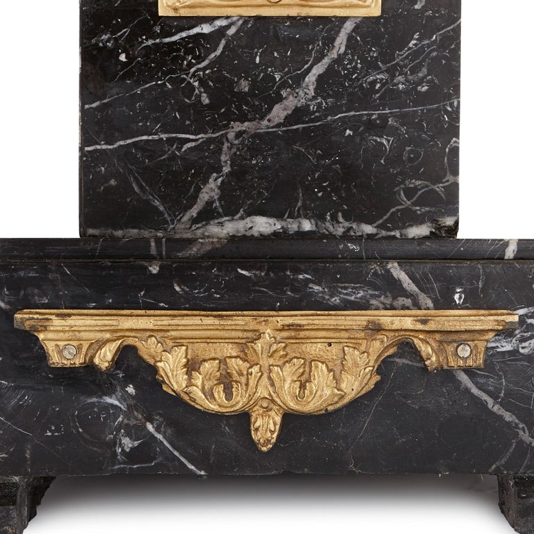 Two Art Deco Black Marble and Gilt Bronze Stands at 1stDibs