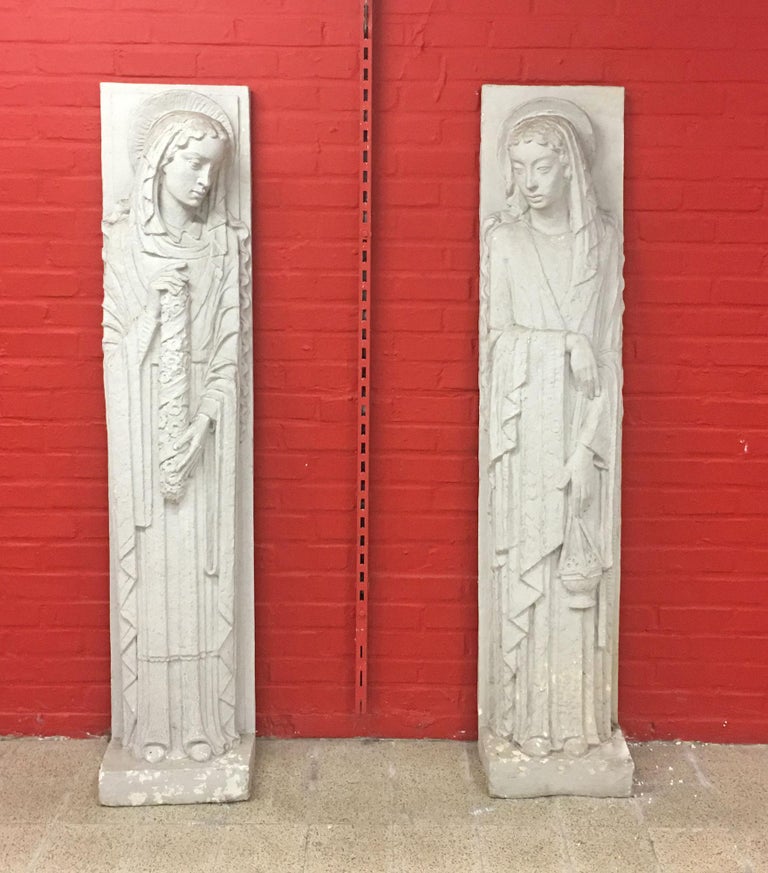 Two Art Deco Plaster Sculptures, circa 1930 For Sale at 1stDibs