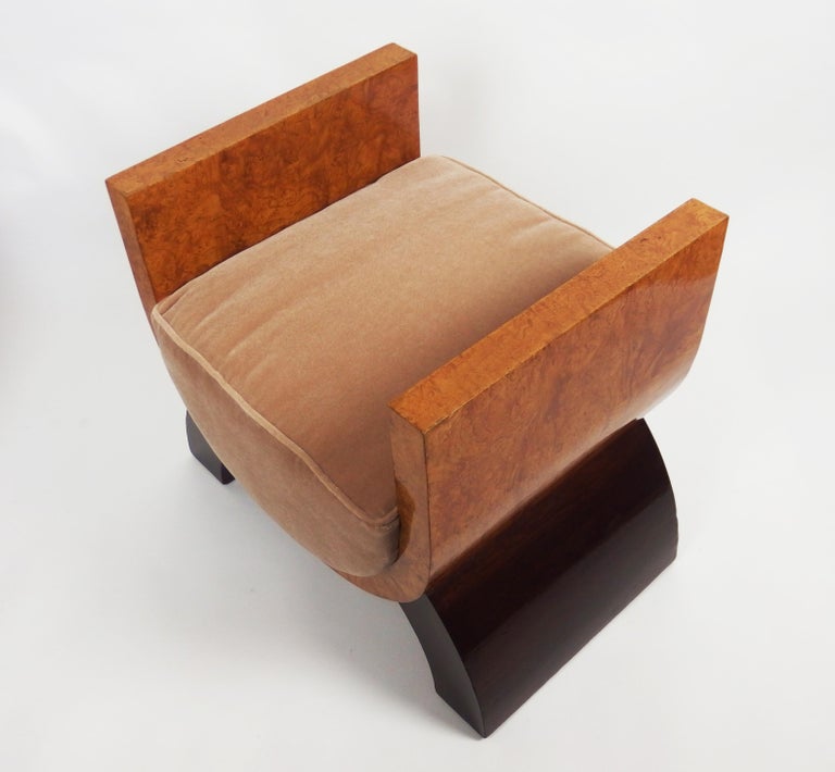 Two Art Deco Stools in the Style of Gabriel Englinger For Sale at 1stDibs