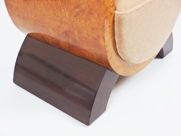 Two Art Deco Stools in the Style of Gabriel Englinger For Sale at 1stDibs