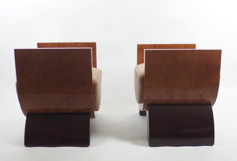 Two Art Deco Stools in the Style of Gabriel Englinger For Sale at 1stDibs