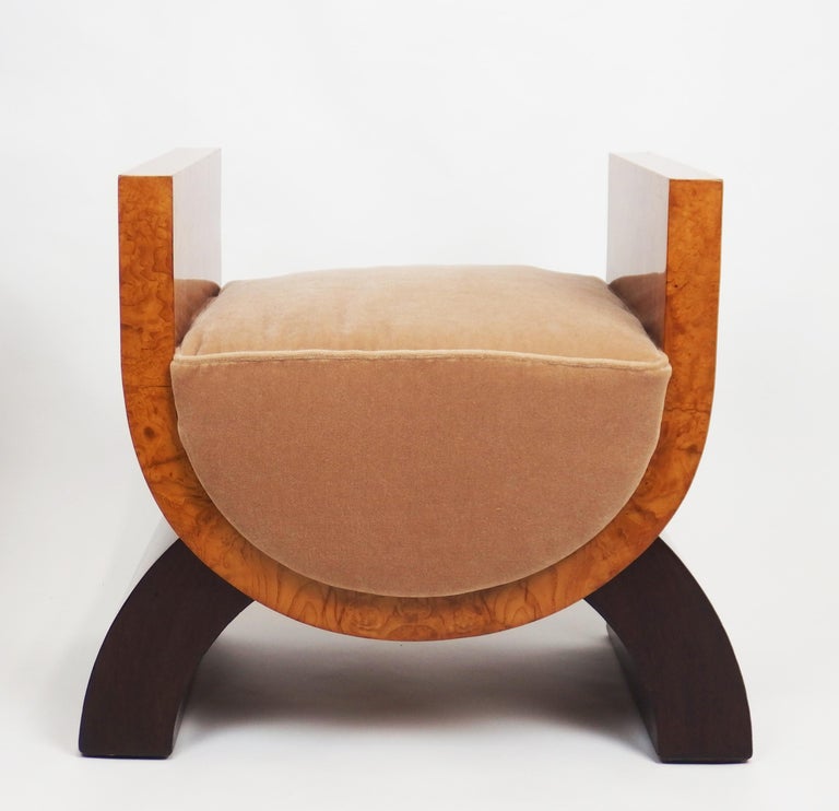 Two Art Deco Stools in the Style of Gabriel Englinger For Sale at 1stDibs