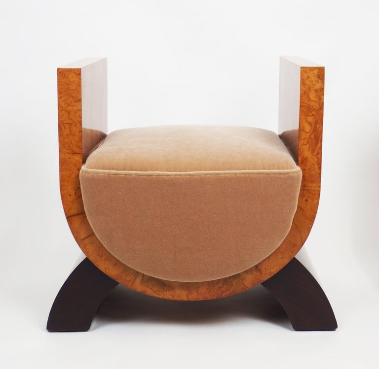 Two Art Deco Stools in the Style of Gabriel Englinger For Sale at 1stDibs