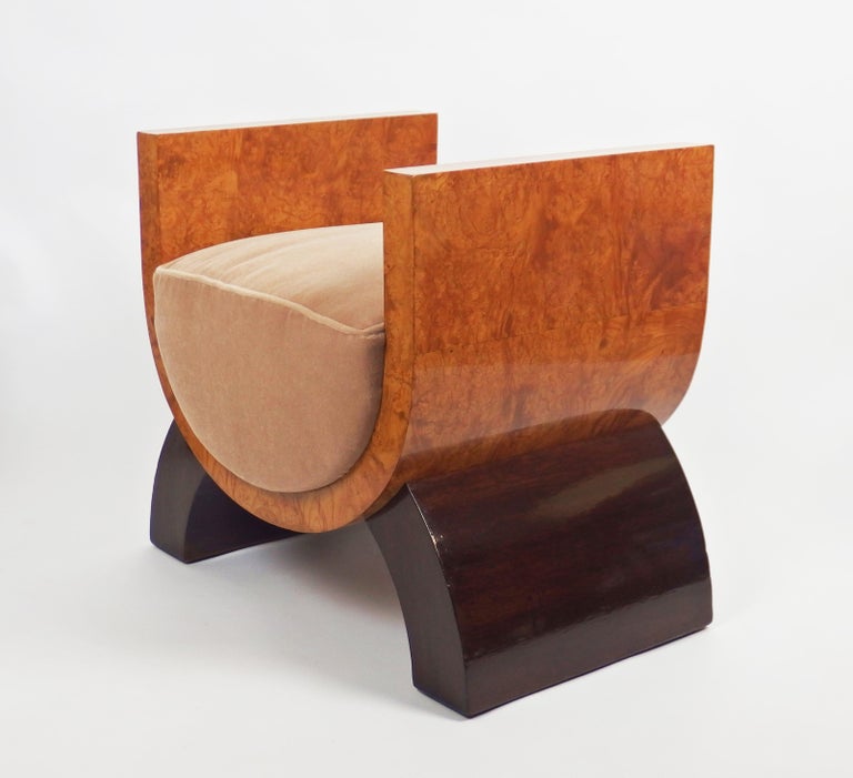 Two Art Deco Stools in the Style of Gabriel Englinger For Sale at 1stDibs