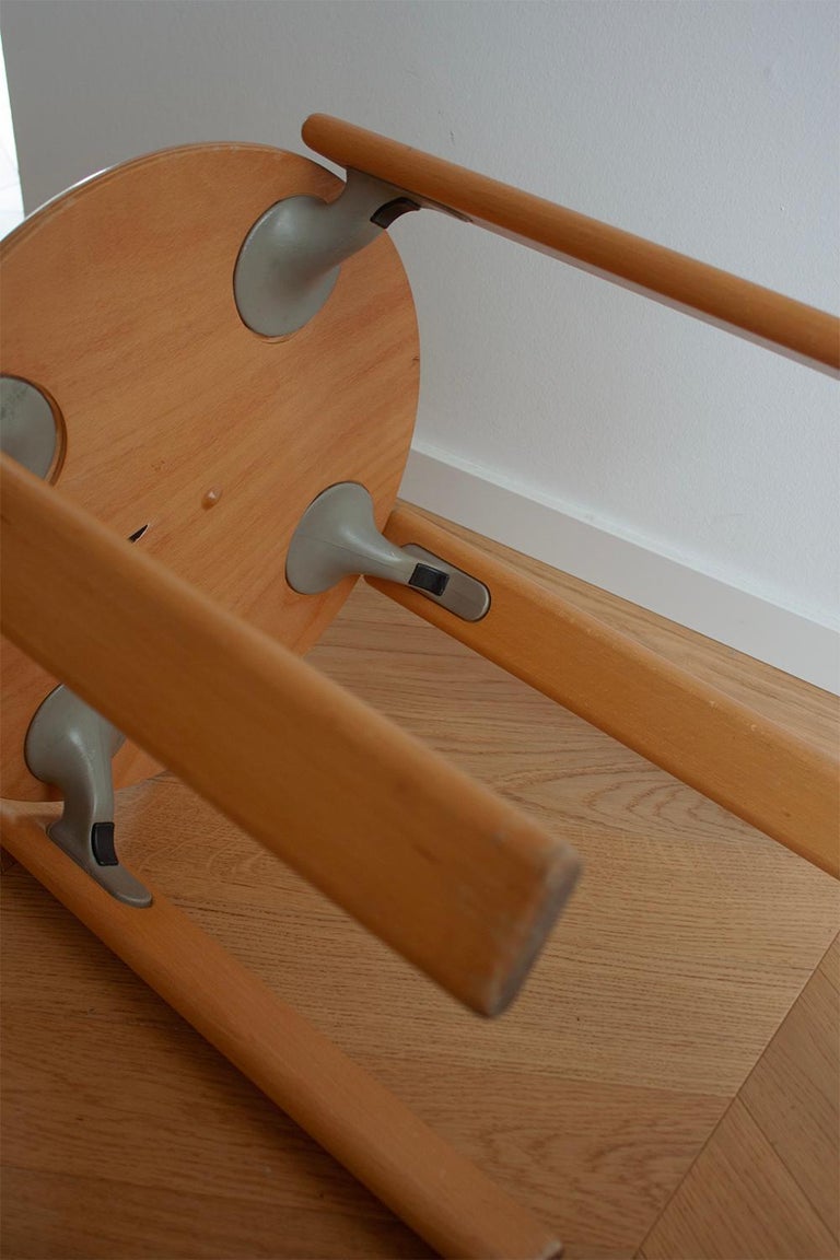 Two Bruno Rey Chairs in Beech Wood circa 1970 by Dietiker with Original ...