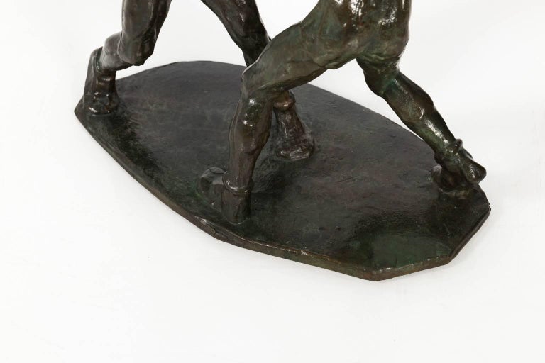 Two Boxers Bronze by Joseph Brown, Am. 1909-1985 For Sale at 1stDibs