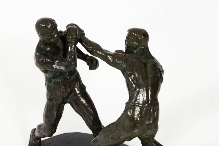 Two Boxers Bronze by Joseph Brown, Am. 1909-1985 For Sale at 1stdibs