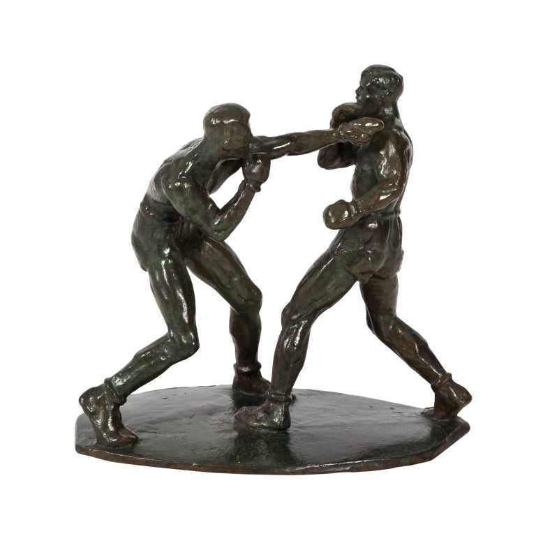 Two Boxers Bronze by Joseph Brown, Am. 1909-1985 For Sale at 1stDibs