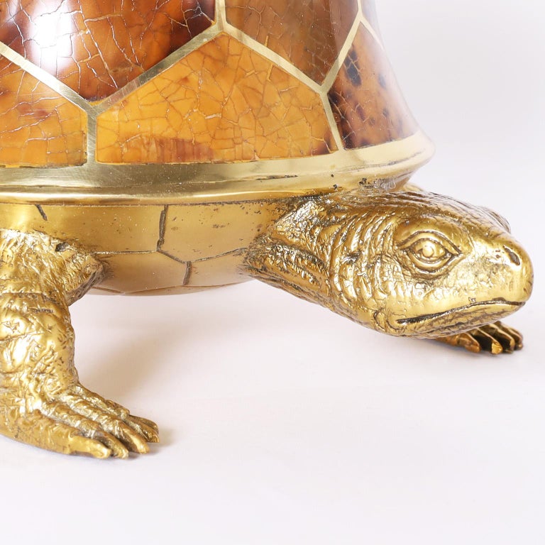 Bronze and Tortoise Shell Wine Cooler by Maitland-Smith For Sale at 1stDibs