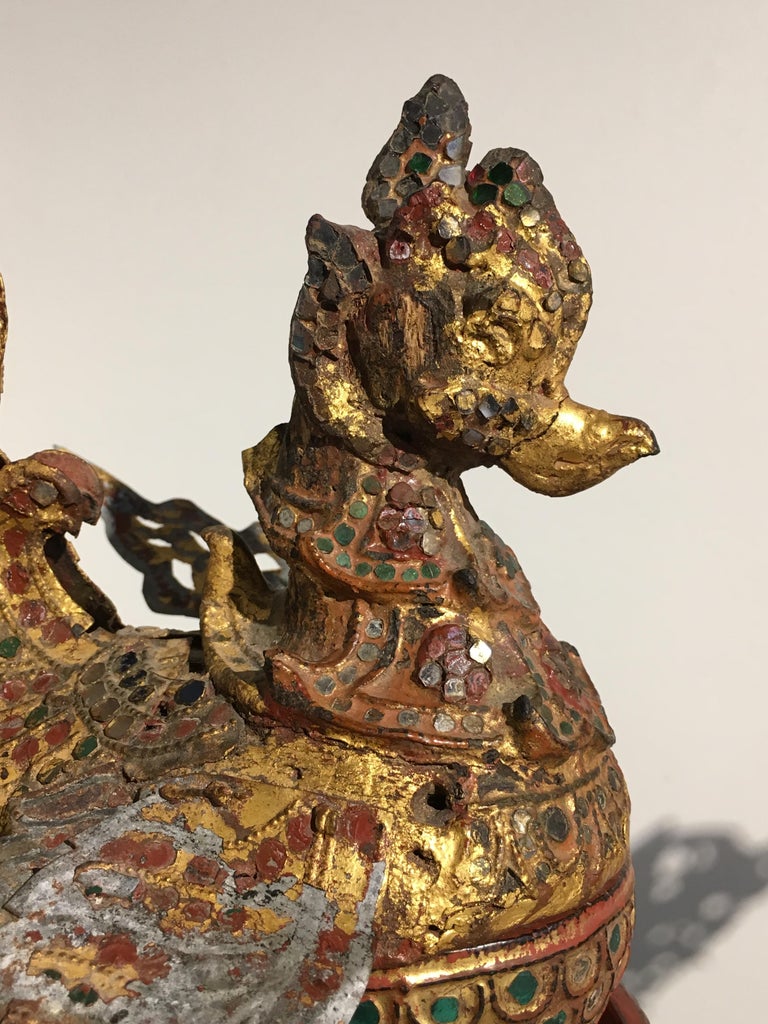 Two Burmese Hintha Bird Form Offering Boxes, Mandalay Period, Late 19th ...