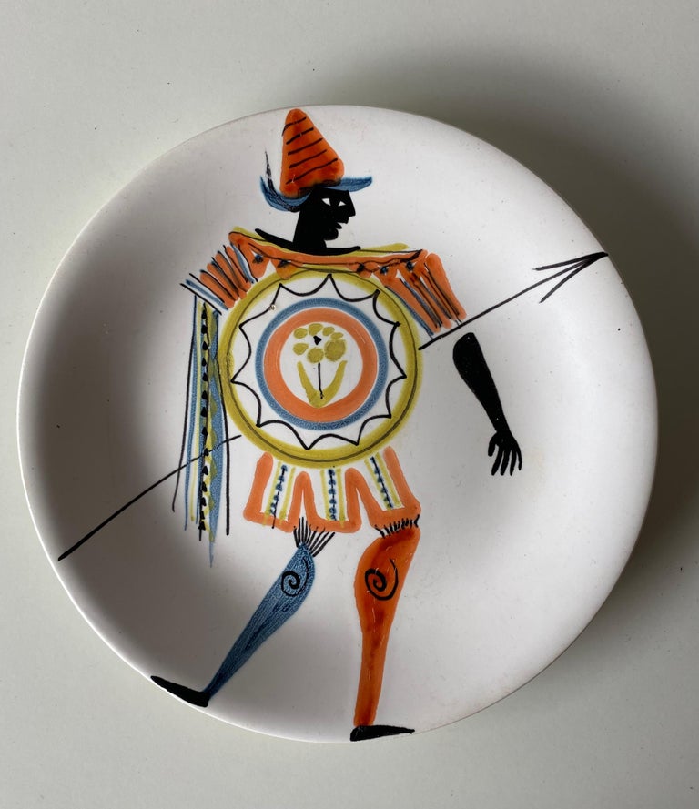 Two Ceramic Plates by Roger Capron, Vallauris, France, 1950s For Sale ...
