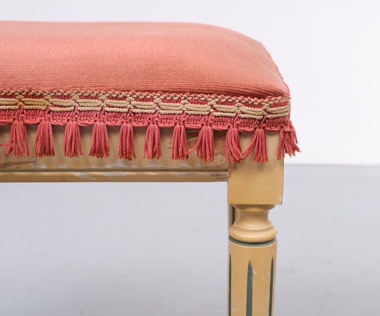 Two Classic Velvet Stools, 1960s, France at 1stDibs