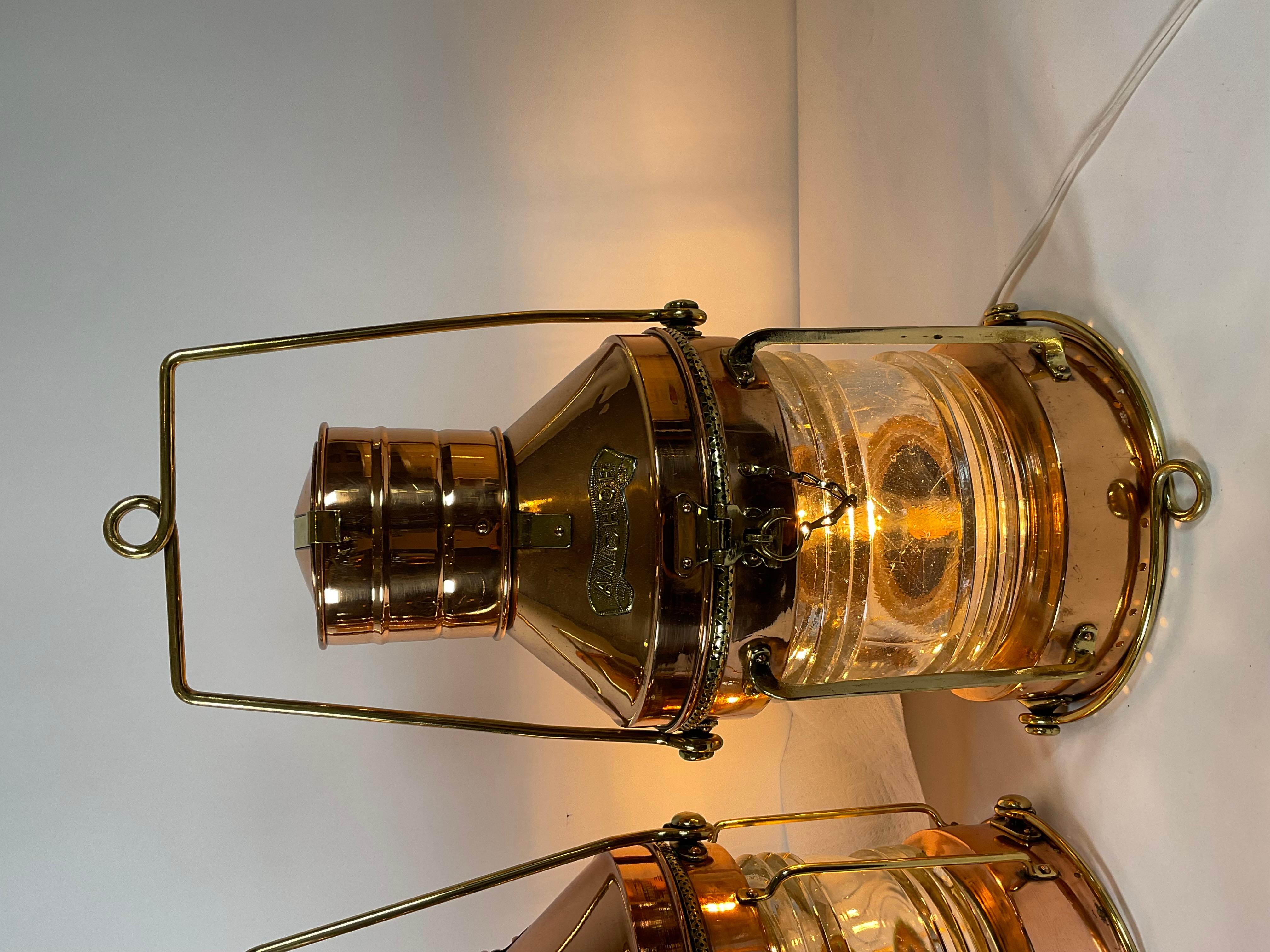 Two Copper and Brass Ship’s Lanterns For Sale at 1stDibs | antique ship ...