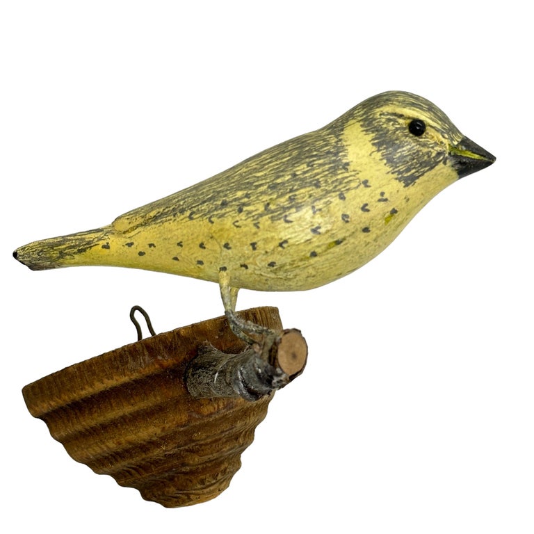 Two Cute Vichtauer Hand Carved Wood Birds, Black Forest Folk Art ...