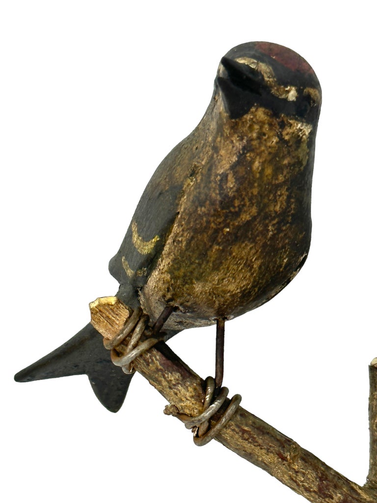 Two Cute Vichtauer Hand Carved Wood Birds, Black Forest Folk Art ...