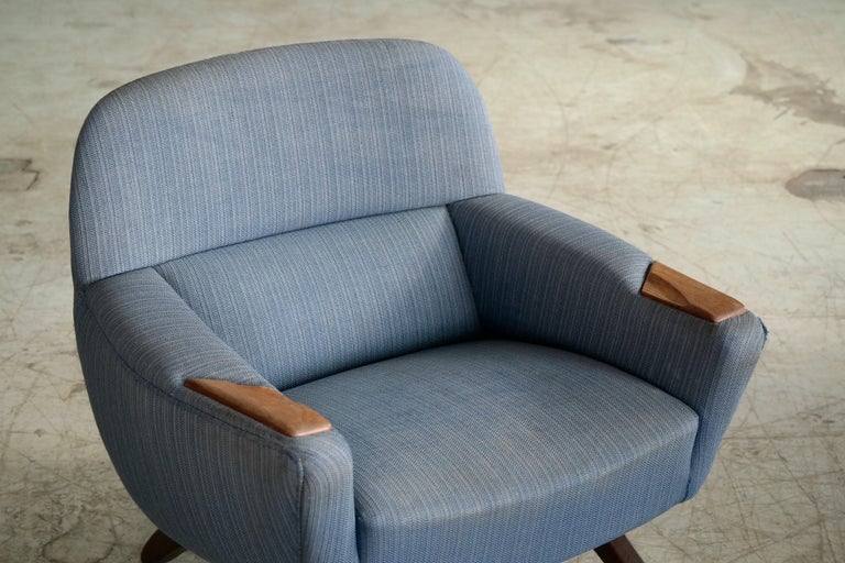 Two Danish Midcentury Leif Hansen Model Geisha Lounge Chairs with ...