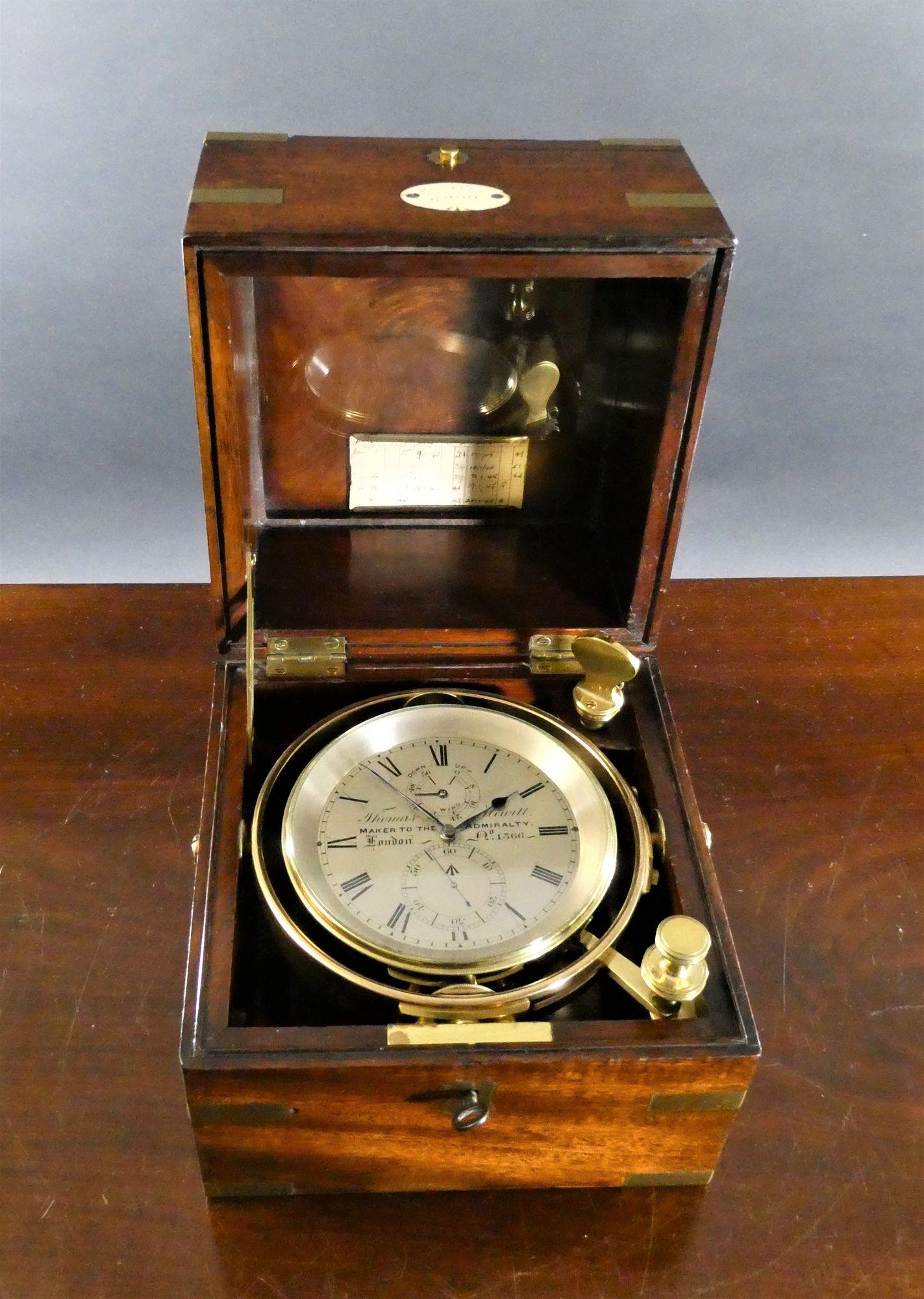 Two Day Mahogany Cased Marine Chronometer by Thomas Hewitt, London, No ...