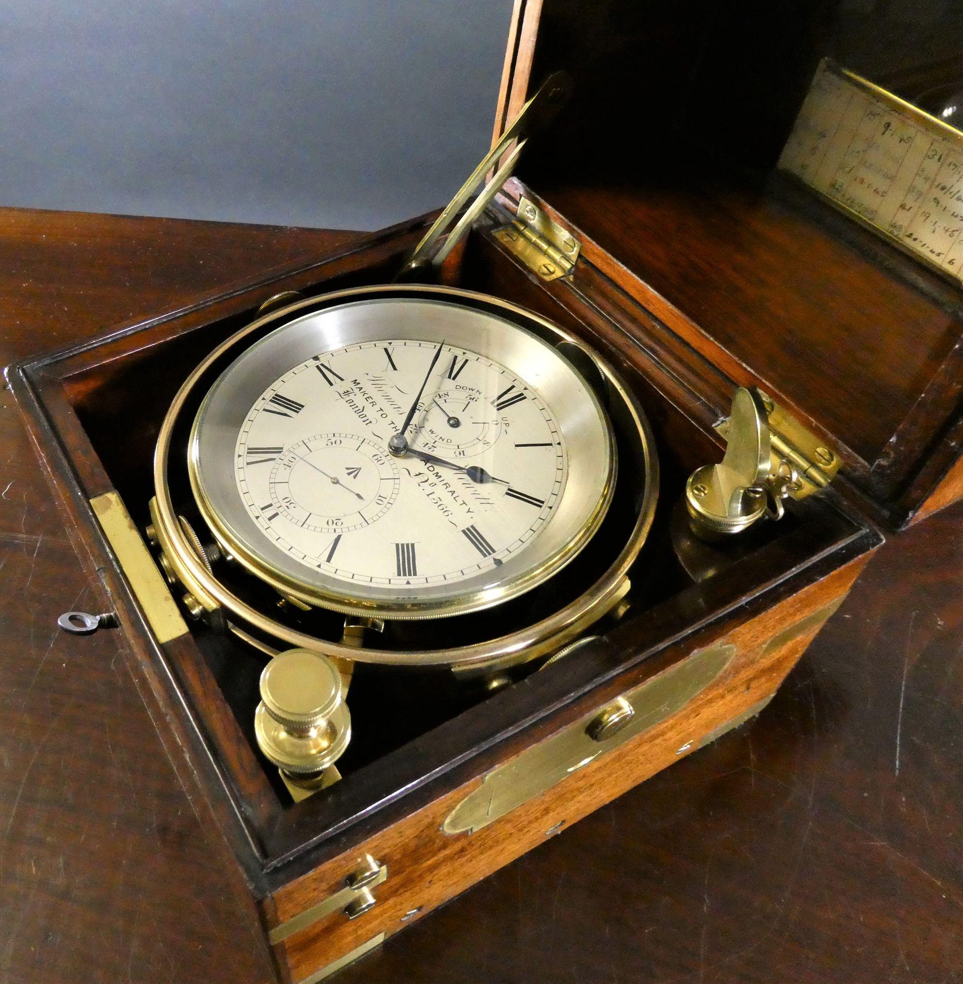 Two Day Mahogany Cased Marine Chronometer by Thomas Hewitt, London, No ...