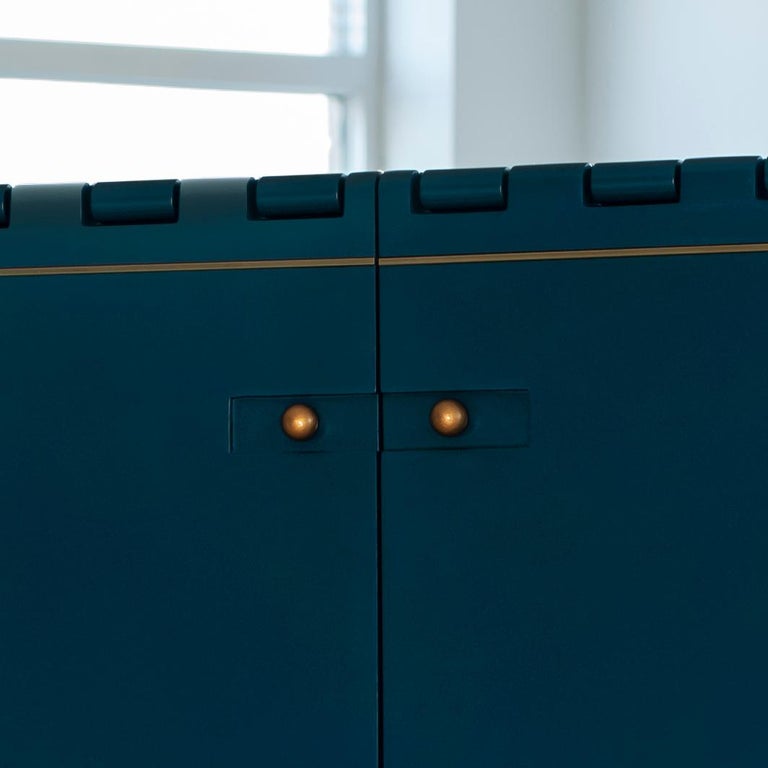 Two-Door Bar with Interlocking System Wood Hinged Panels For Sale at ...