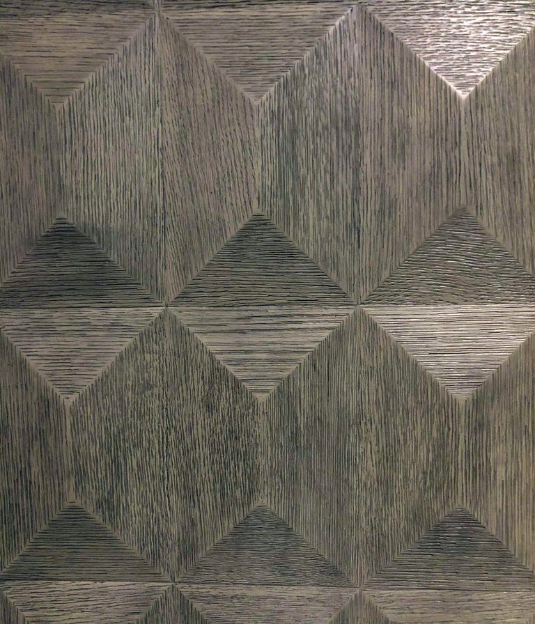 Two-Door Diamond Patterned Cabinet For Sale at 1stDibs