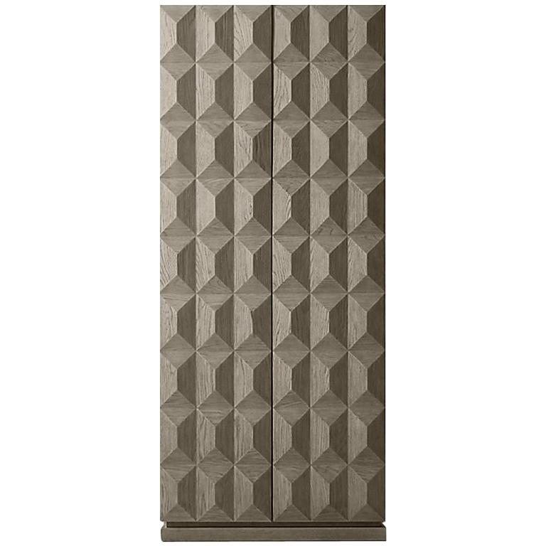 Two-Door Diamond Patterned Cabinet For Sale at 1stDibs