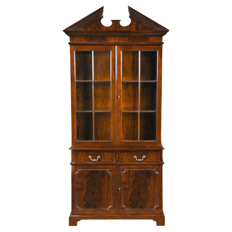 Two Door Mahogany China Wardrobe For Sale at 1stDibs