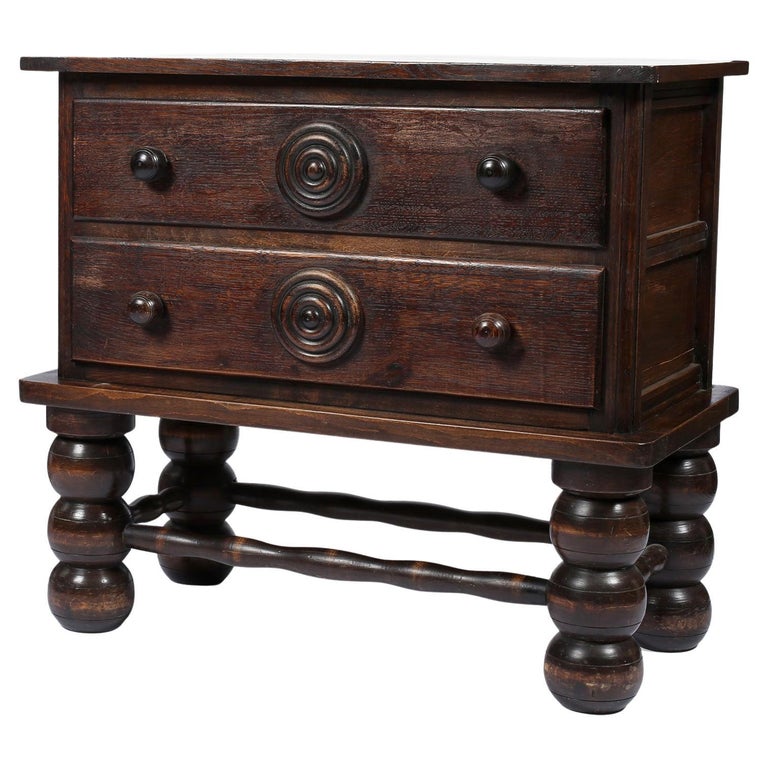 Two Drawer Chest of Drawers by Charles Dudouyt For Sale at 1stDibs