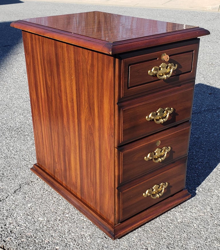 Two-Drawer Executive Locking Filing Cabinet For Sale at 1stDibs