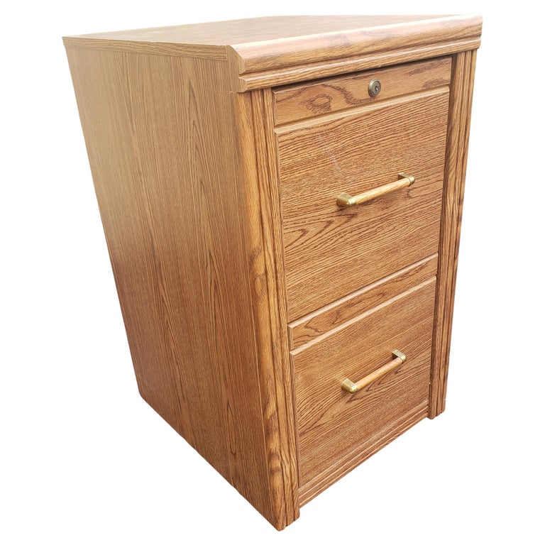 Two-Drawer Locking Filing Cabinet with Build-In Hanging File Folder ...