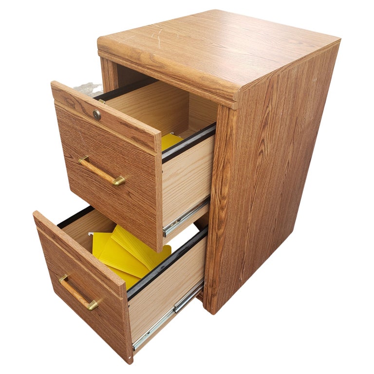 Two-Drawer Locking Filing Cabinet with Build-In Hanging File Folder ...