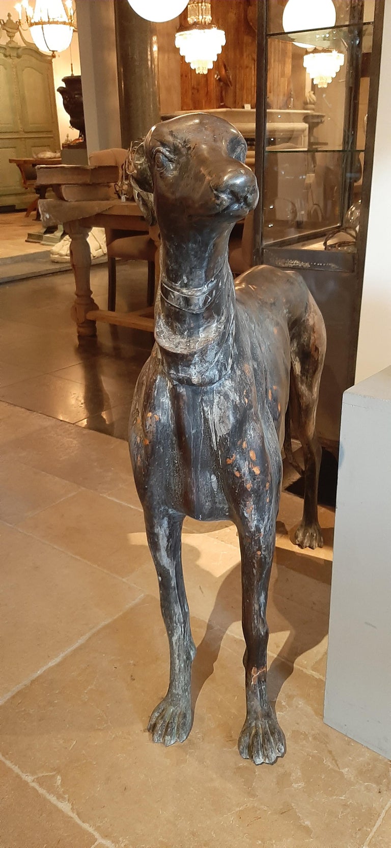 Two Early 20th Century Lifesize Bronze Dog Statues of the Royal ...