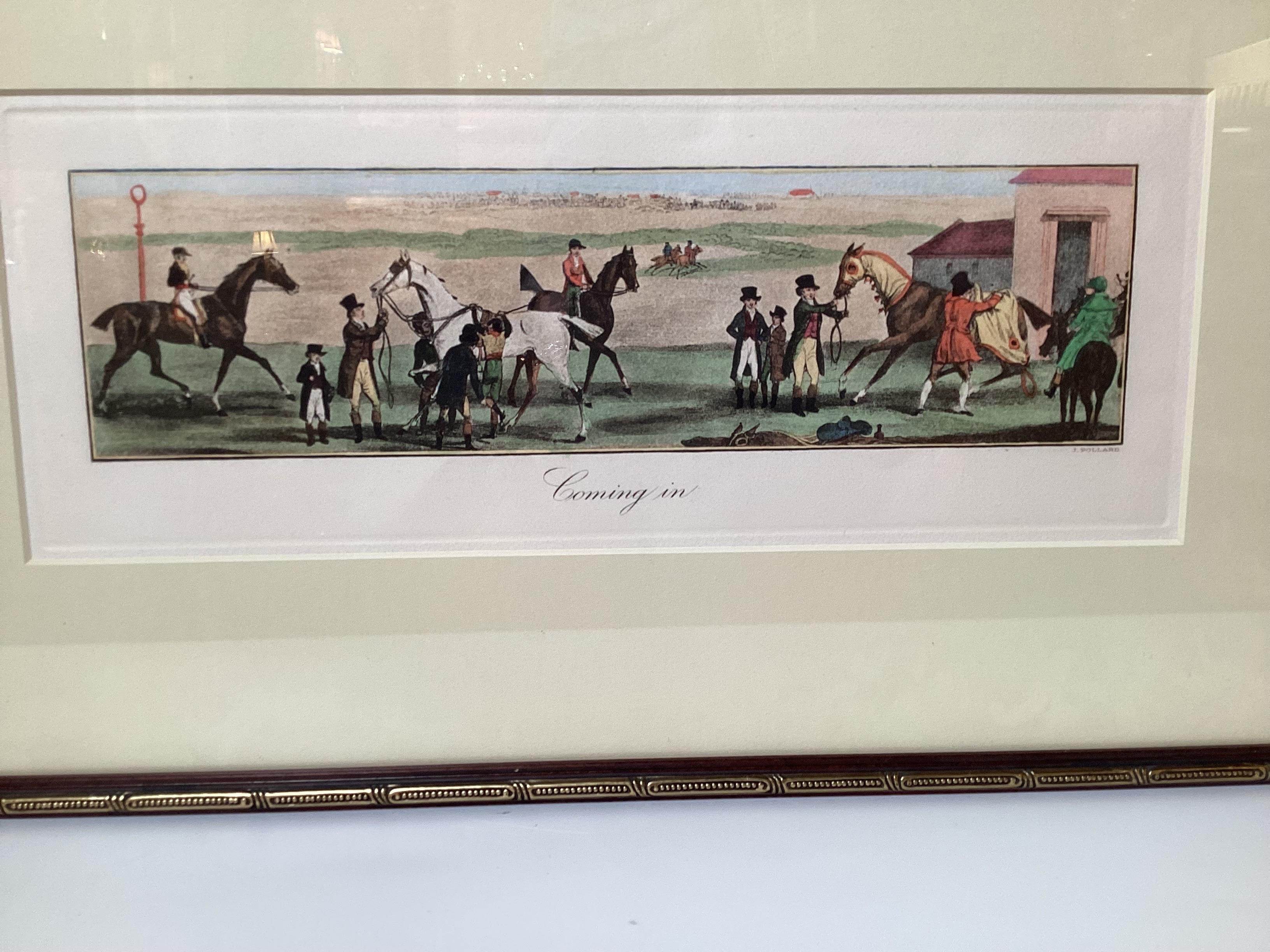 Two Framed Early 19th Century Hand Colored Horse Racing Prints, Pollard ...
