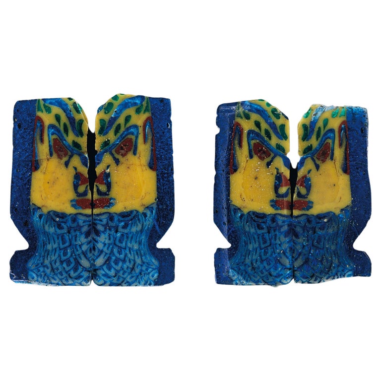 Two Glass Inlay Pairs For Sale at 1stDibs