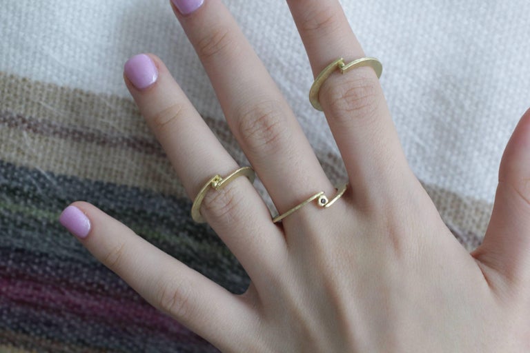 Two Granules Sterling Silver Fashion Ring and More Stacking Designs For ...