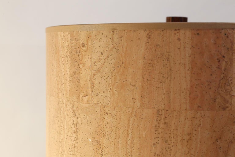 Two Dark Gray Ceramic Cylinder-Shape Lamps at 1stDibs