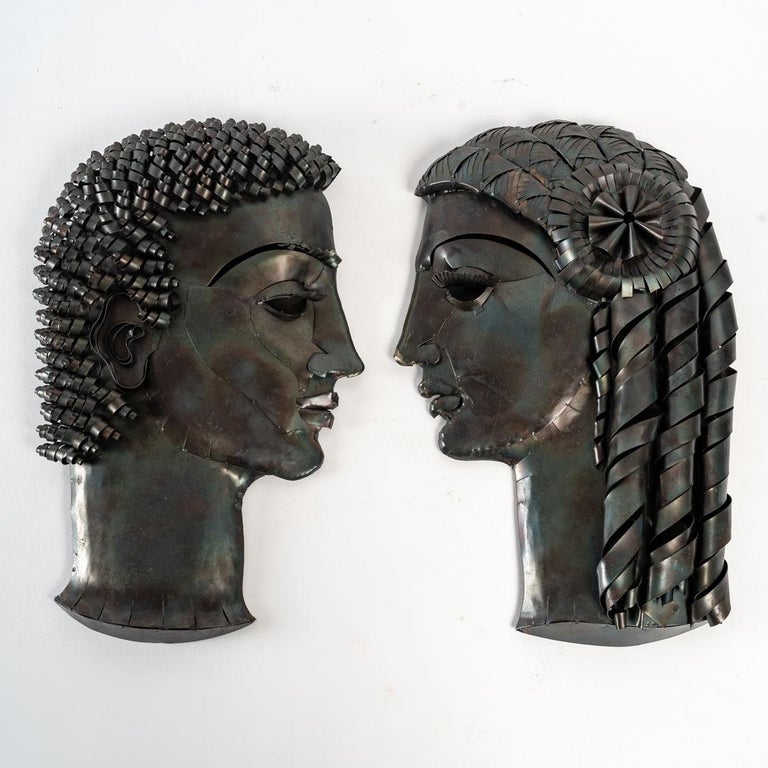 Two heads by Léon Masson For Sale at 1stDibs