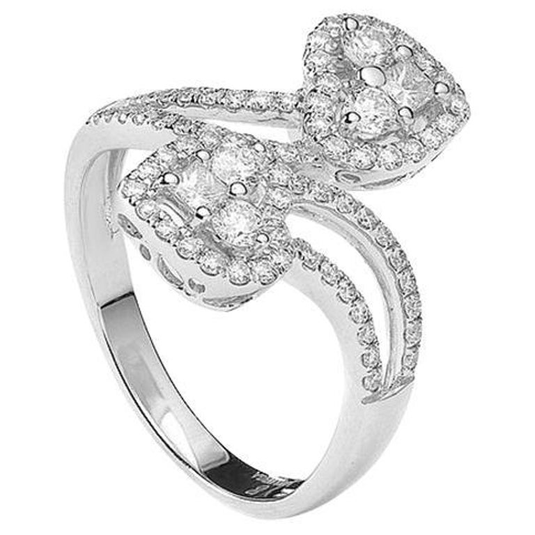 Two Heart Ring For Sale at 1stDibs