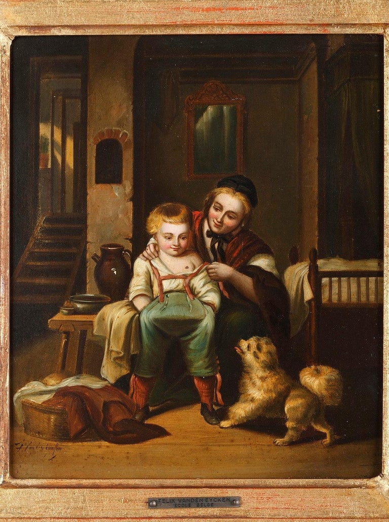 Two Intimist Scenes by Felix Van den Eycken 'Belgian, 19th Century' at ...