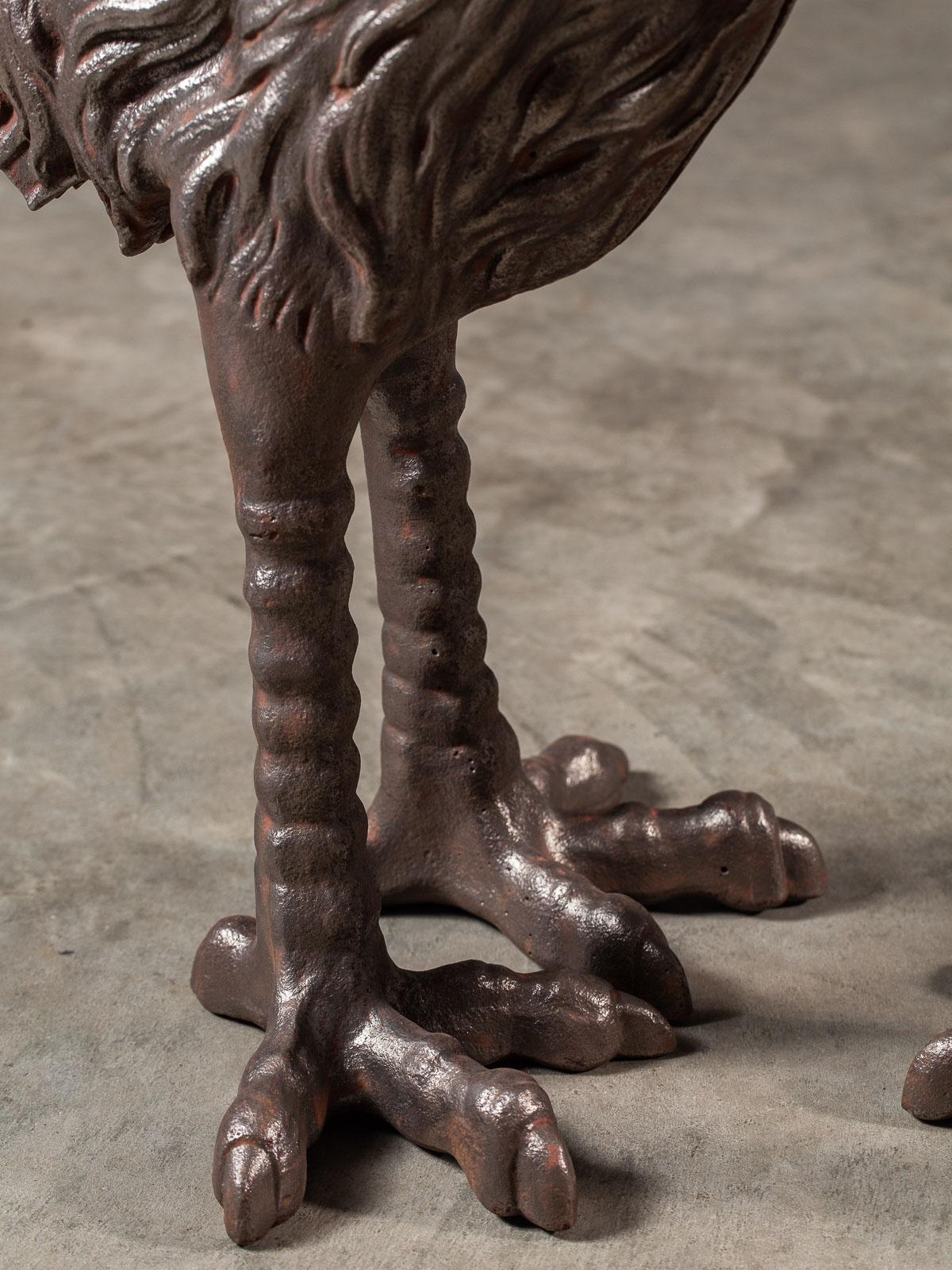 Two Large Antique French Cast Iron Phoenix Birds, circa 1880 at 1stDibs