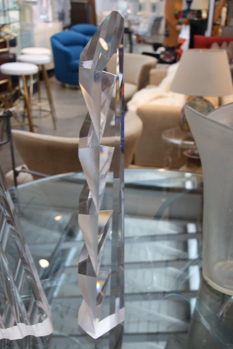 Two Large Lucite Sculptures For Sale at 1stDibs