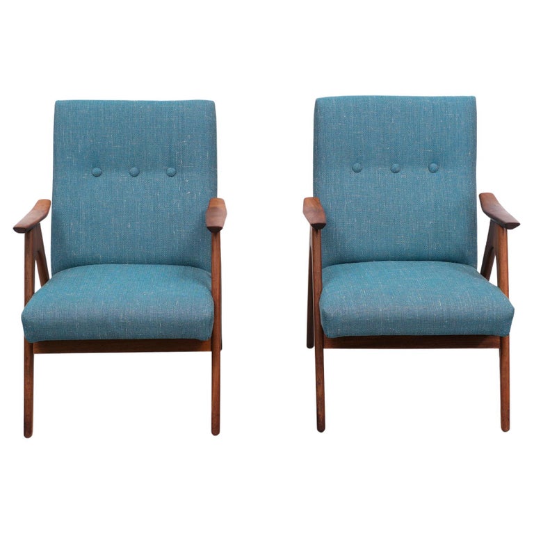 Two Lounge Chairs Louis Van Teeffelen, 1960s, Dutch For Sale at 1stDibs