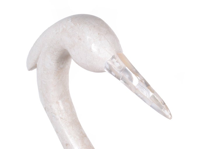 Two Marquis Collection of Beverly Hills Birds White Ivory Stone and ...