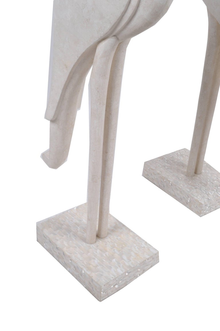 Two Marquis Collection of Beverly Hills Birds White Ivory Stone and ...